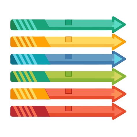 Set Of Progress Bar Progress Bar With Arrows Vector Illustration