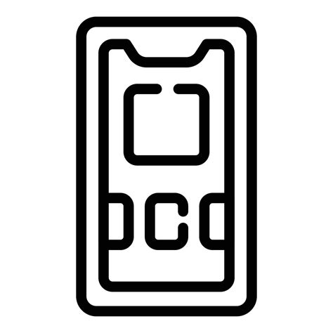 Online Phone App Icon Outline Vector Screen Element 15218999 Vector Art At Vecteezy