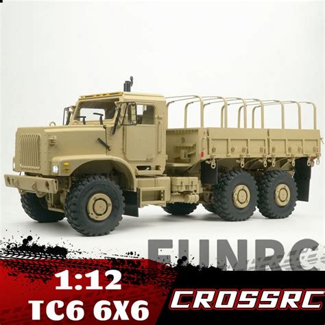 Crossrc 112 Rc 자동차 Tc6 6x6 6wd 키트 전기 원격 제어 모델 자동차 시뮬레이션 군사 트럭 성인 어린이 장난감 크롤러 자동차