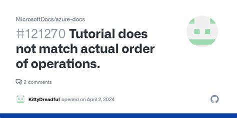 Tutorial Does Not Match Actual Order Of Operations · Issue 121270