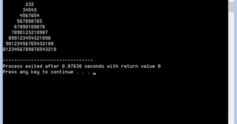 46 Program To Generate The Following Pyramid Of Digits Using Nested Loop