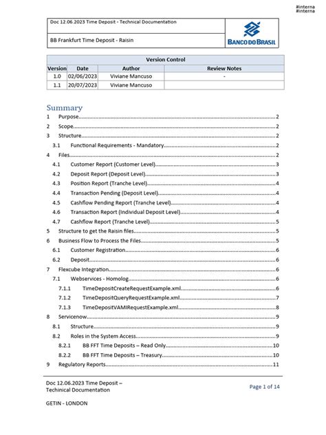 Process Technical Documentation Pdf Deposit Account Banks