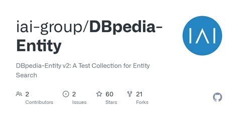 Github Iai Groupdbpedia Entity Dbpedia Entity V2 A Test Collection