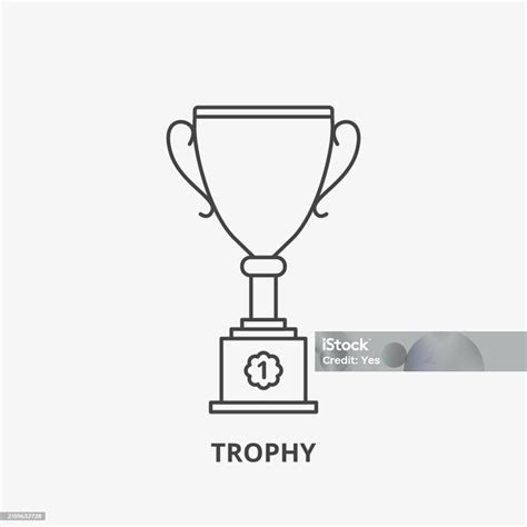 트로피 컵 라인 아이콘입니다 가는 라인 위너 컵 승리 1위 벡터 일러스트 레이 션 1에 대한 스톡 벡터 아트 및 기타 이미지 1 1위 Championship Istock