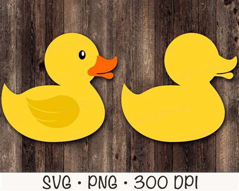 Rubber Duck Ducky SVG Vector Cut File And PNG Transparent Background Instant Download Etsy