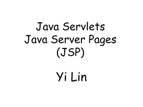 Presentation On Java Server Pages Vs Servletppt