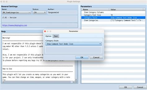 dm item categories [mz] rpg maker forums