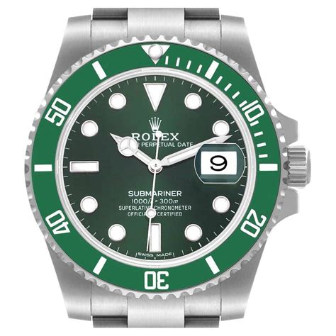 Rolex Submariner Hulk Green Dial Bezel Steel Steel Mens Watch 116610lv For Sale At 1stdibs