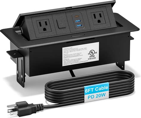 Table Pop Up Power Strip Box Desktop Pop Up Outlet Recessed