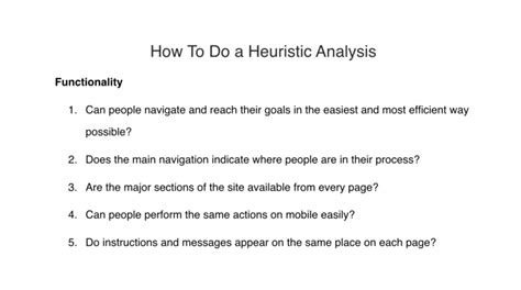 Heuristic Analysis A Step By Step Video Guide For Your Website