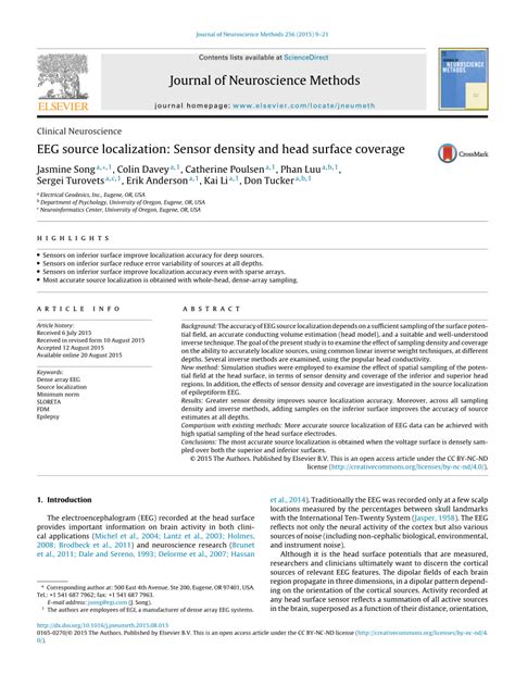 Pdf Eeg Source Localization Sensor Density And Head Surface Coverage