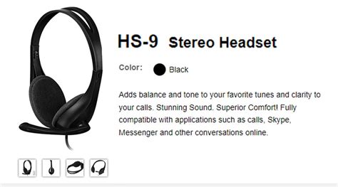 A4tech Hs 9 Rotatable Omnidirectional Noise Canceling Mic Wired On Ear