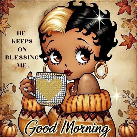 Black Betty Boop Thanksgiving Betty Boop Sunday Blessings Brown