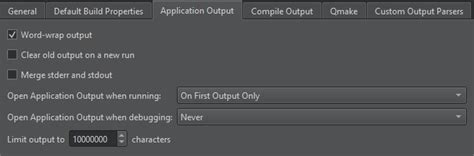 Application Output Qt Creator Documentation