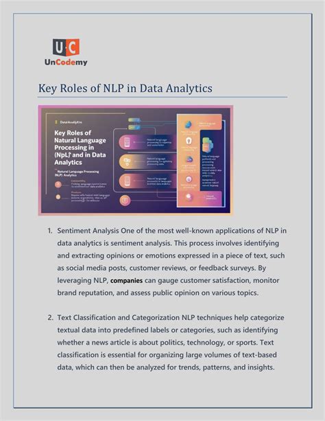 Ppt The Role Of Nlp Natural Language Processing In Data Analytics