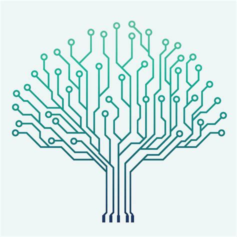 Vector Circuit Technology Tree On White Background 34762738 Vector Art At Vecteezy