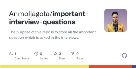 Github Anmoljagotaimportant Interview Questions The Purpose Of This Repo Is To Store All The
