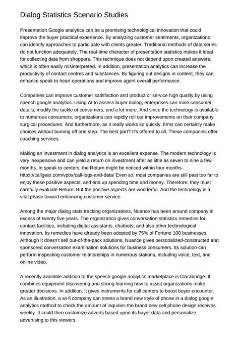 Conversation Analytics Scenario Scientific Studiestvgbupdfpdf Docdroid Conversation Analytics Scenario Scientific Studiestvgbupdfpdf Docdroid