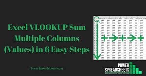 Excel VLOOKUP Sum Multiple Columns Values In Easy Steps