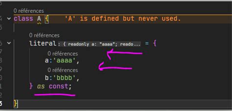 Show Reference Counter Link For Literal Const Issue Microsoft Vscode Github