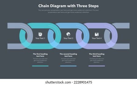 Chain Diagram Colorful Process Stages Stock Vector Royalty Free Shutterstock