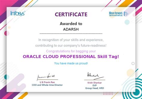 Adarsh Desai On Linkedin Oraclecloud Infosys Learningandgrowing