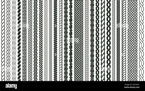 Braid Seamless Borders Braided Nautical Plaits Knotted Braids
