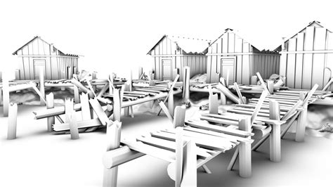 Old Dock Modeling Progress Marc Zirin 3d Environment Artist
