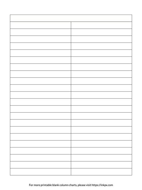 printable merged header blank 2 column char template writing paper