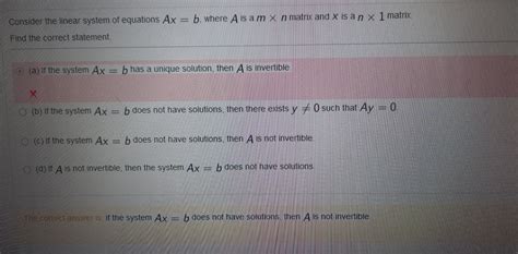 solved consider the linear system of equations ax b ﻿where