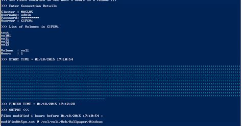 get all modified files in a clustered ontap volume using api
