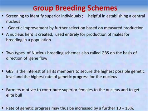 Nucleus Breeding System Pptx Agriculture Industries