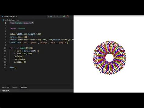 How To Create An Amazing Animated Circle Using Python Code Animantedcircle Pythonturtle YouTube