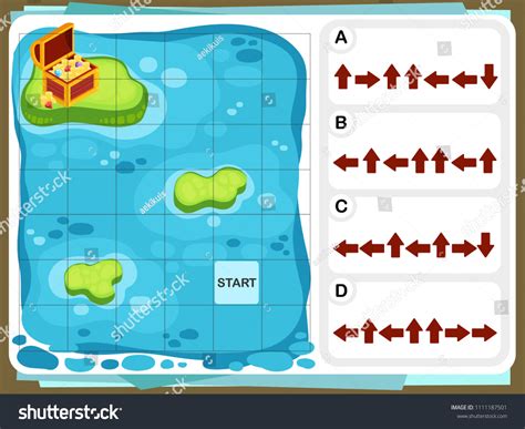 Practice Questions Worksheet Education Iq Test Stock Vector Royalty