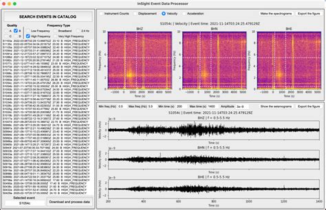 A Gui For Downloading Processing And Visualising Insight Seismic Data