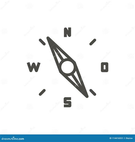 Navigation Line Icons Collection Gps Compass Directions Map Chart