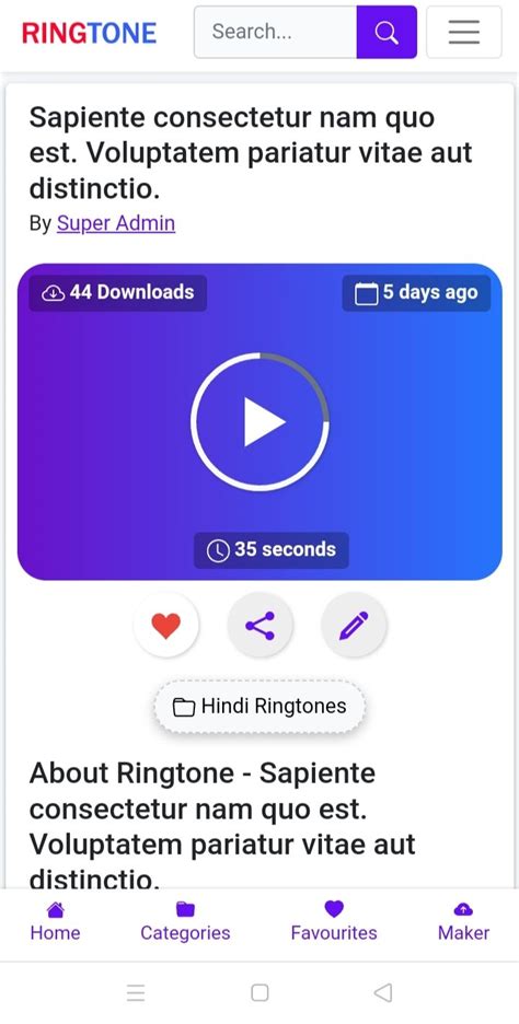 Ringtone PHP Script With Maker By Aiodevelopers Codester