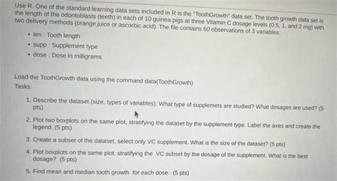 solved use r one of the standard learning data sets