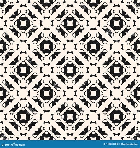 Vector Seamless Pattern Abstract Geometric Monochrome Texture Stock Vector Illustration Of