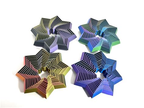 Fractal Star Fidget Toy 3d Printable Stl File Stress Relief And