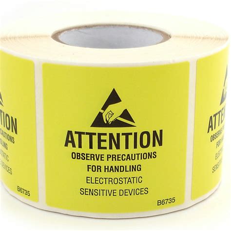 Awareness Labels Esd Safe Labels Botron Static Control Botron