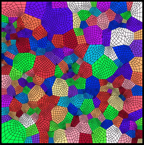 quad dominant or all quad mesh in 2d preserving grain boundaries