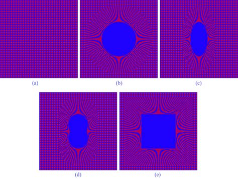 Transformed Square Lattices Four Fold A Square Lattice B E
