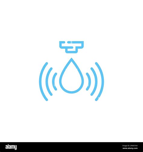 Water Sensor Vector Icon Water Flow Drop Control Sensor Logo Design Water Sensor Vector Icon Water Flow Drop Control Sensor Logo Design