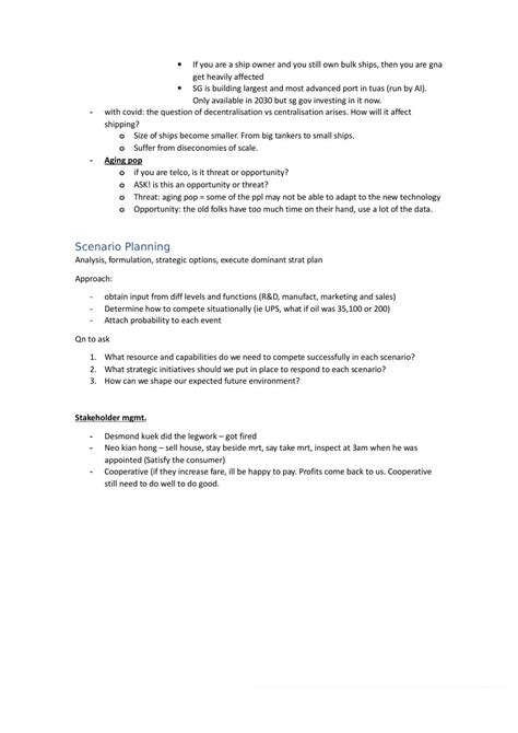 Summary Of Strategy Mgmt102 Strategy Smu Thinkswap