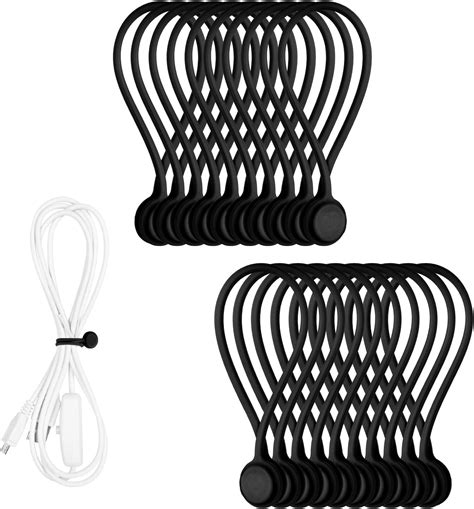 Joyroom 12 Stück Magnetische Kabelbinder Wiederverschließbar Multifunktionale Silikon