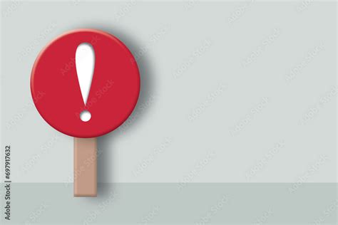 alert notification icon on red circle and gray background negative