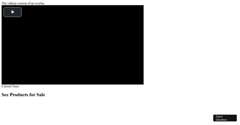 Videojs Overlay Examples Codesandbox