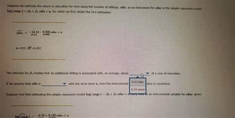 Solved Statistical Inference With The Instrumental Chegg