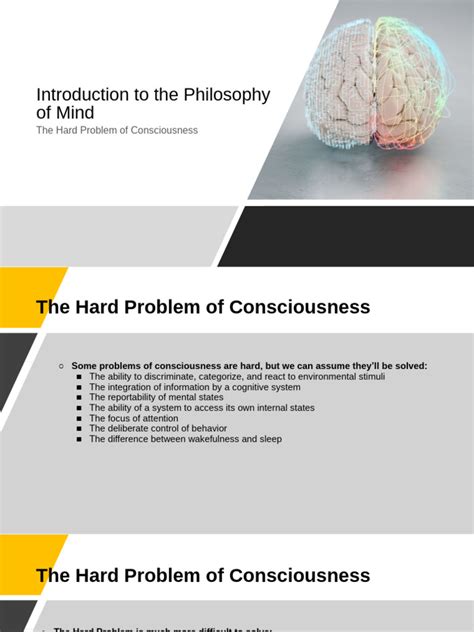The Hard Problem Of Consciousness And Some Surprising Suggestions Pdf